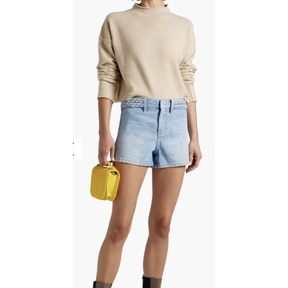 Alice + Olivia | Shorts | Alice Olivia Jeans Franca Braidtrimmed Denim ...